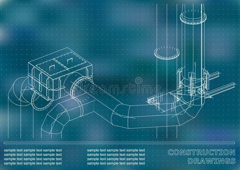 Construction Drawings. 3D Metal Construction Stock Vector ...