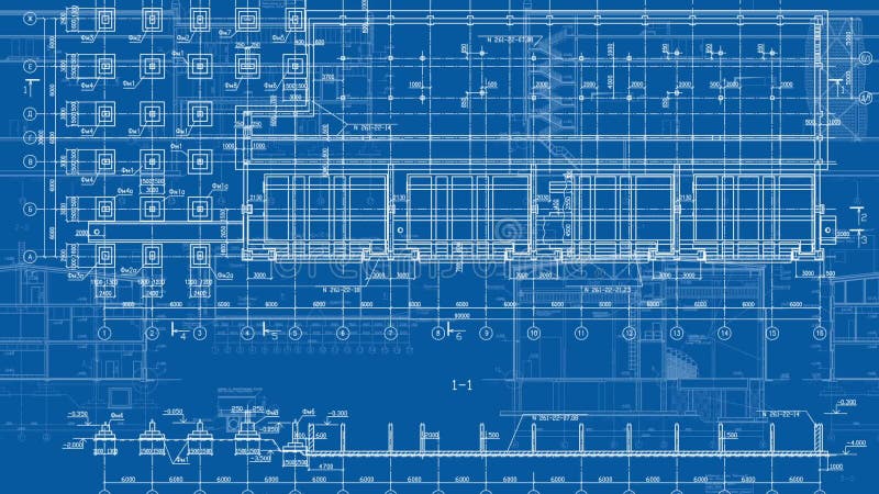 Construction Drawings Looped Backgrounds Stock Video - Video of ...