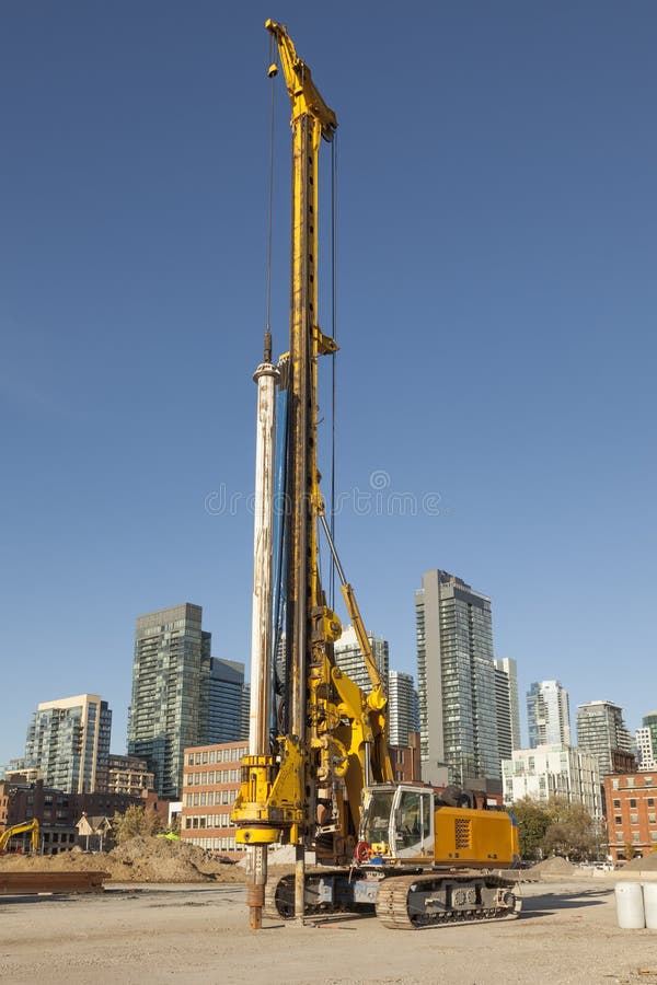 Construction Drilling Machine Stock Image - Image of machine, urban ...