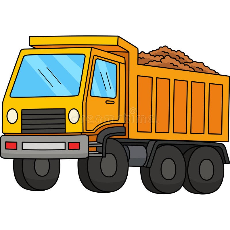 Construction Dump Truck Cartoon Colored Clipart Stock Vector ...