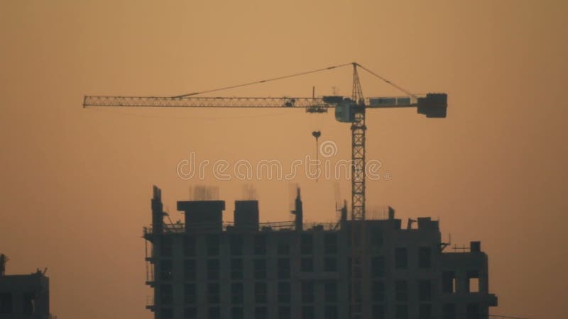 Construction in dusk stock video. Video of glow, building - 222754443