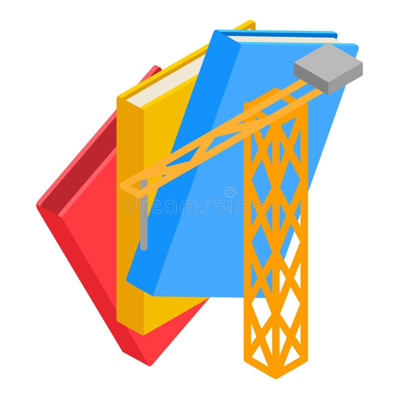 Construction Education Icon Isometric Vector. Building Tower Crane and ...