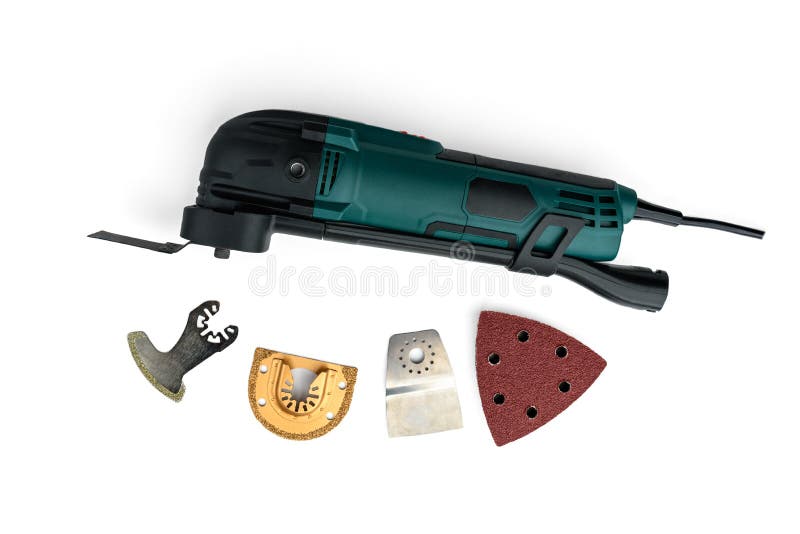Construction Electric Multifunction Tool Isolated on White Background ...