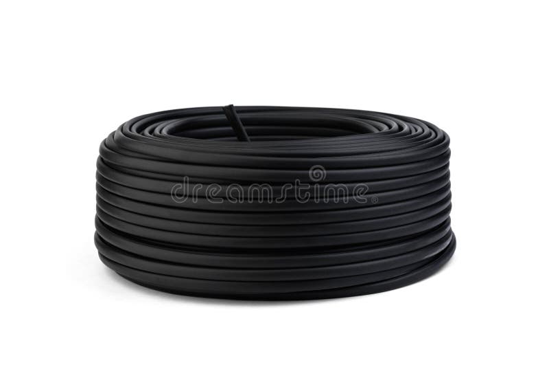 Construction Electrical Cable Isolated on White Background. Stock Image ...