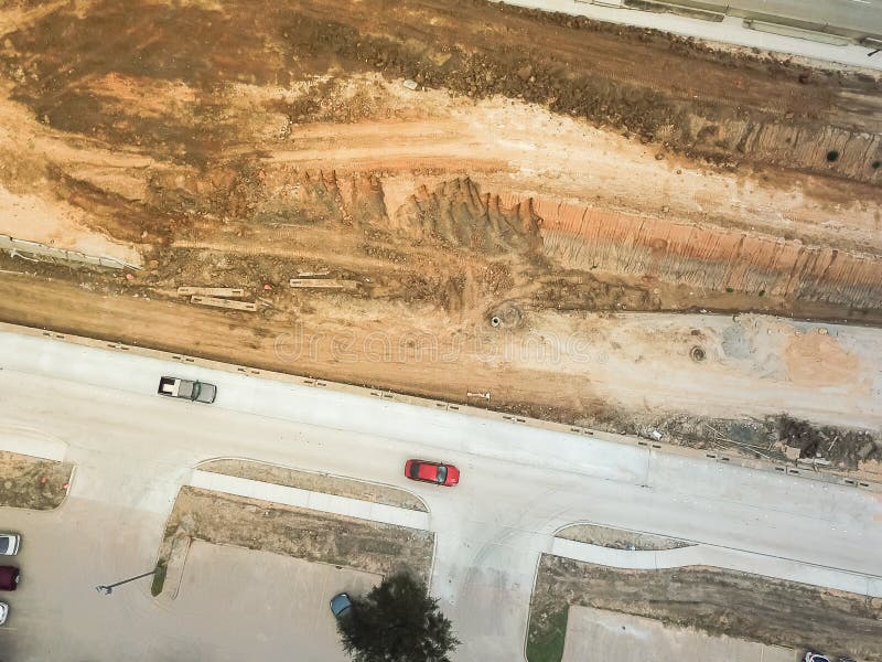 Construction of Elevated Highway in Progress in Houston, Texas, Stock ...