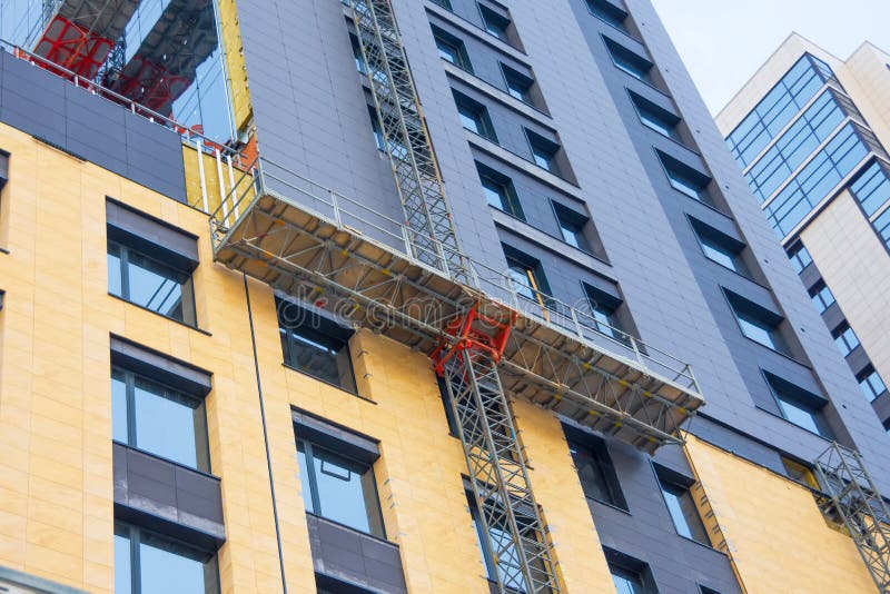 Construction Elevator Cradle, Building Glazing, for Finishing the ...