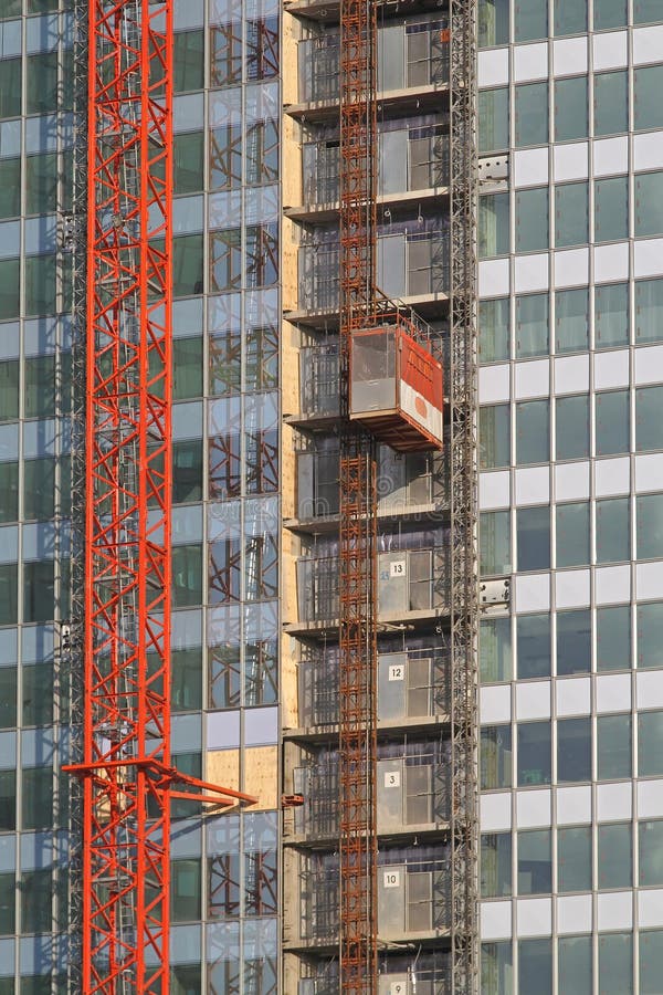Construction elevator stock photo. Image of scaffolding - 31116364