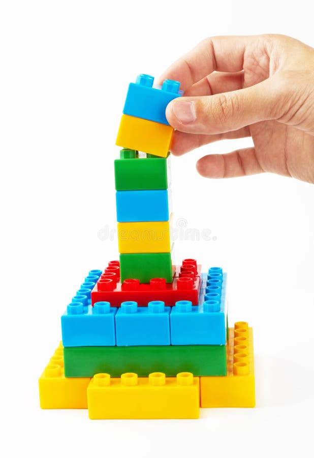 Construction en plastique photo stock. Image du rouge - 22210554