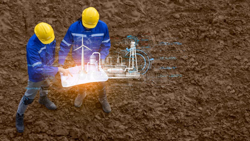 Construction Engineer and Architect Land Development Team Working on ...