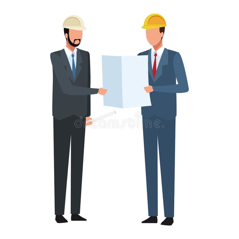 Construction Engineer Cartoon Stock Vector - Illustration of building ...