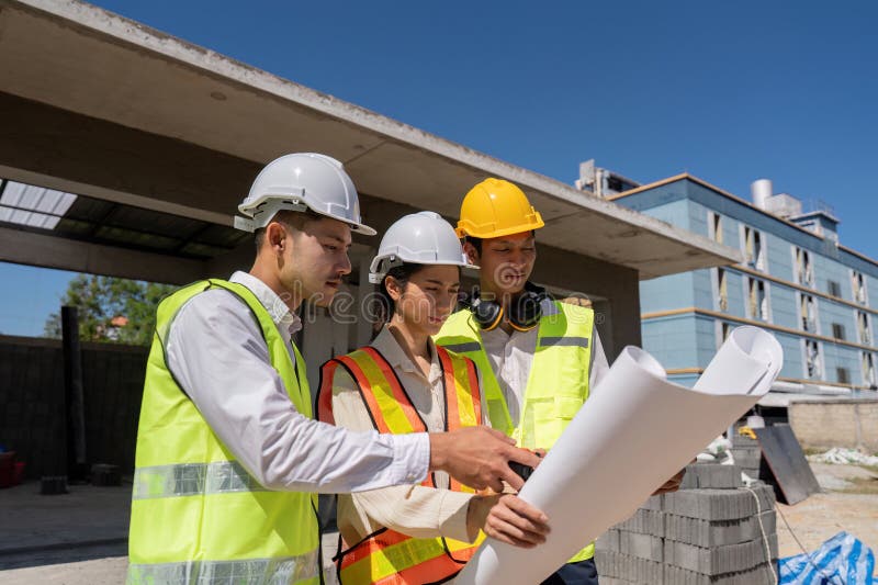 Construction of Engineer or Architect Meeting for Project Working with ...