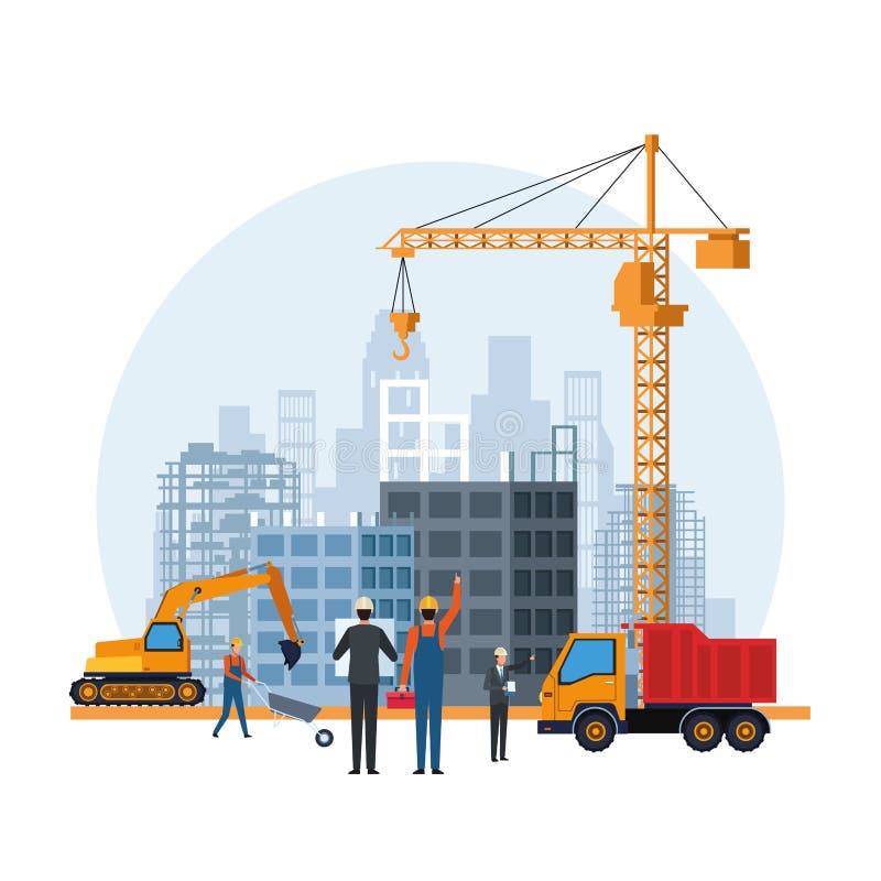 Construction Engineer Cartoon Stock Vector - Illustration of ground ...