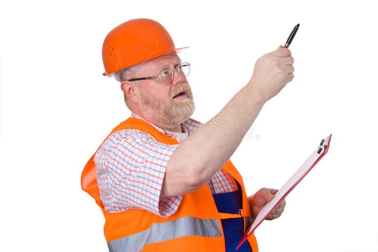 Construction Engineer Giving Instructions Stock Image - Image of ...