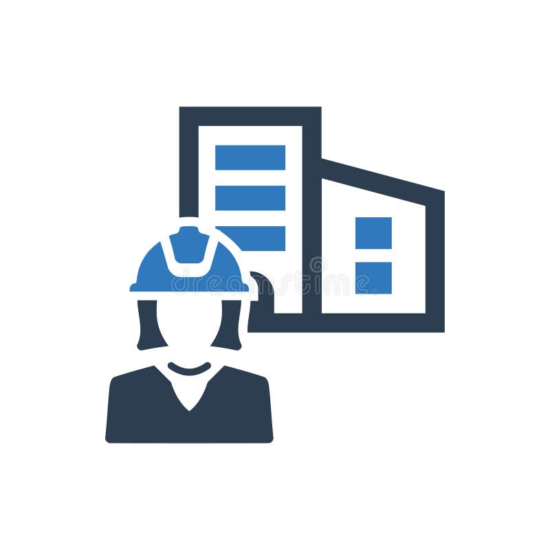 Construction engineer icon stock vector. Illustration of building ...