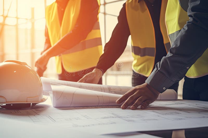 Construction of an Engineer S or Architect S Project Stock Image ...