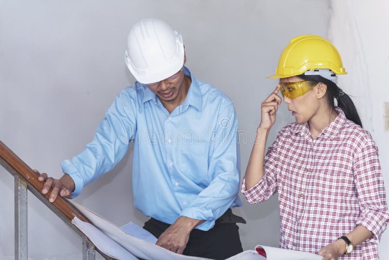 Construction Engineer Teamwork Safety Suit Trust Team Holding White ...