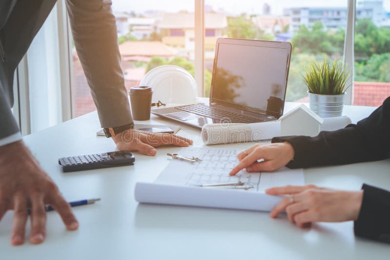 Construction Engineer Working, Business Construction Team Stock Photo ...