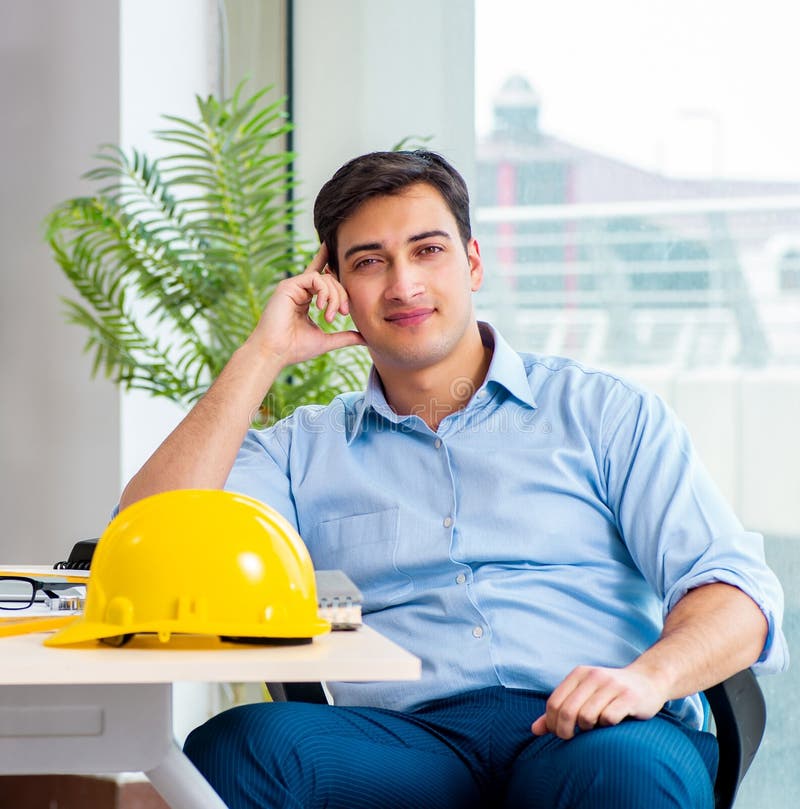 Construction Engineer Working on New Project Stock Photo - Image of ...