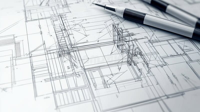 Two Construction Engineering Workers Wearing Helmets Inspecting ...