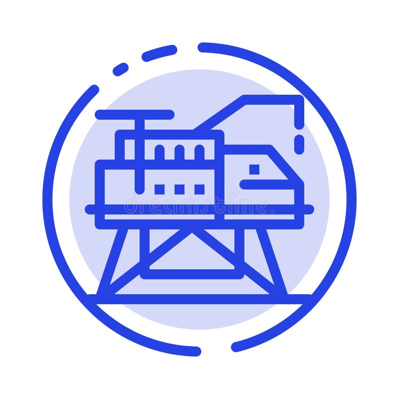 Construction, Engineering, Laboratory, Platform Blue Dotted Line Line ...