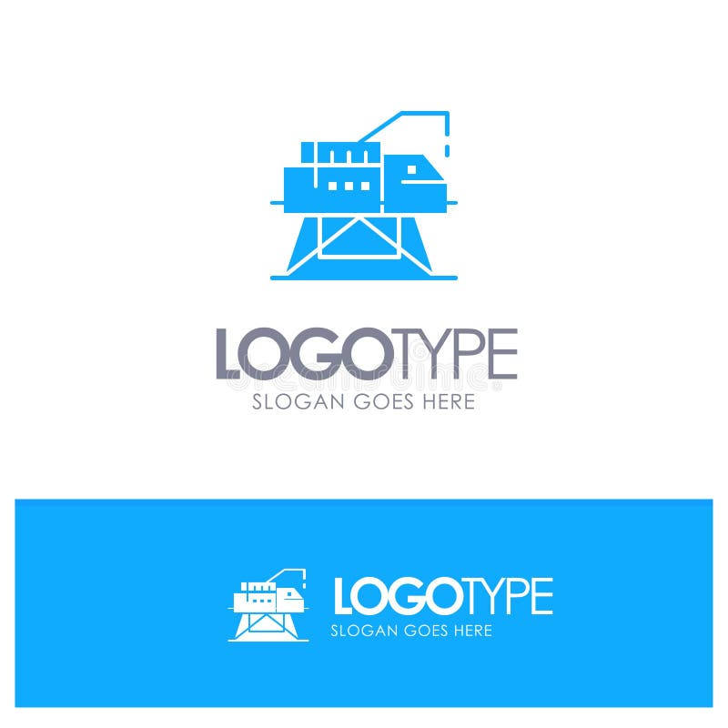 Construction, Engineering, Laboratory, Platform Blue Solid Logo with ...