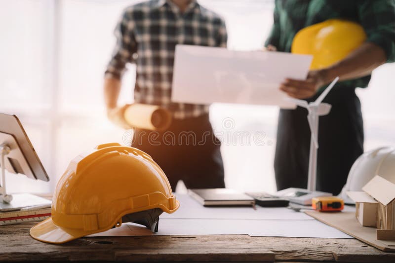 Two Engineers Discussion and Planning about Project. Brainstorming of ...