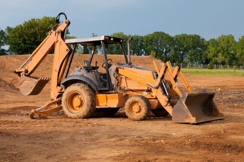 Heavy Duty Construction Equipment by Work Site Stock Photo - Image of ...
