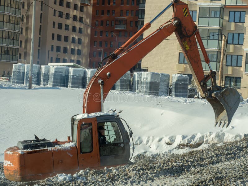 Construction Equipment on the Construction of a House Stock Photo ...