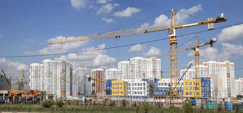 Construction Equipment on Construction of the Residential District ...