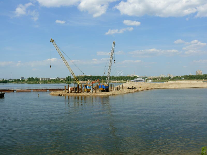 Construction Equipment. Crane Stock Image - Image of derrick, city ...
