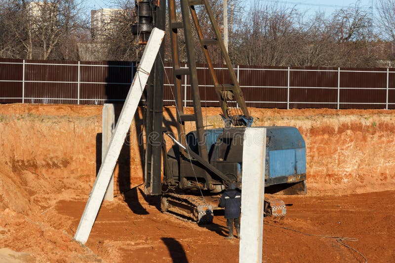 Construction Equipment. Equipment for Foundation Works Stock Image ...