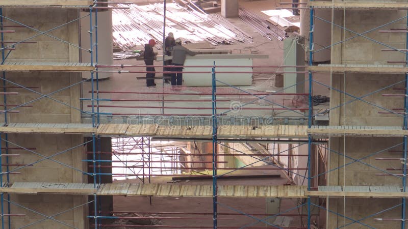 Construction Equipment Material with Scaffolding and Tools Inside the ...