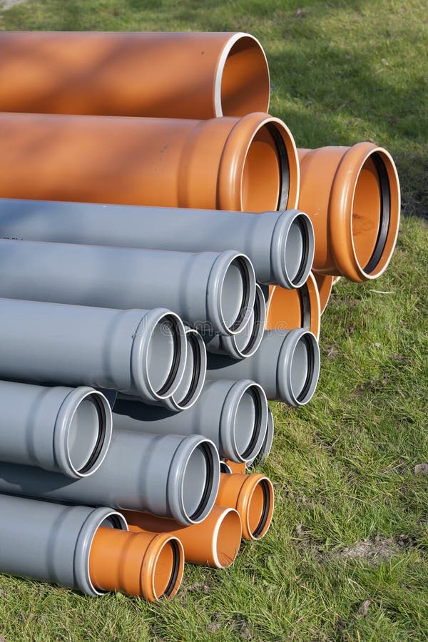 Construction Equipment - Pvc Pipes Stock Photo - Image of vertical ...