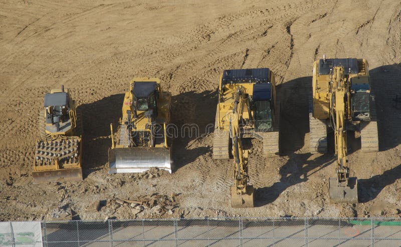 Construction Equipment Ready for Duty. Stock Image - Image of caution ...