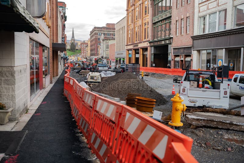 Construction Equipment during Road Works in an Urban Environment ...