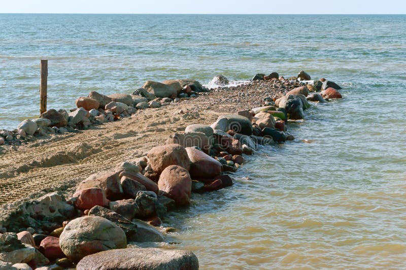 Coastal Protection Measures, Construction Equipment on the Shore, the ...