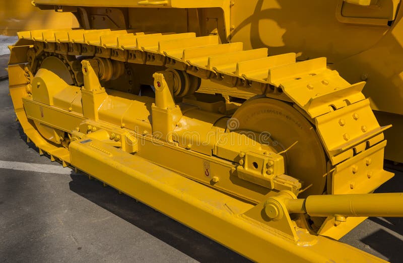 Construction Equipment - Unit. Caterpillar Tractor. Fragment Stock ...