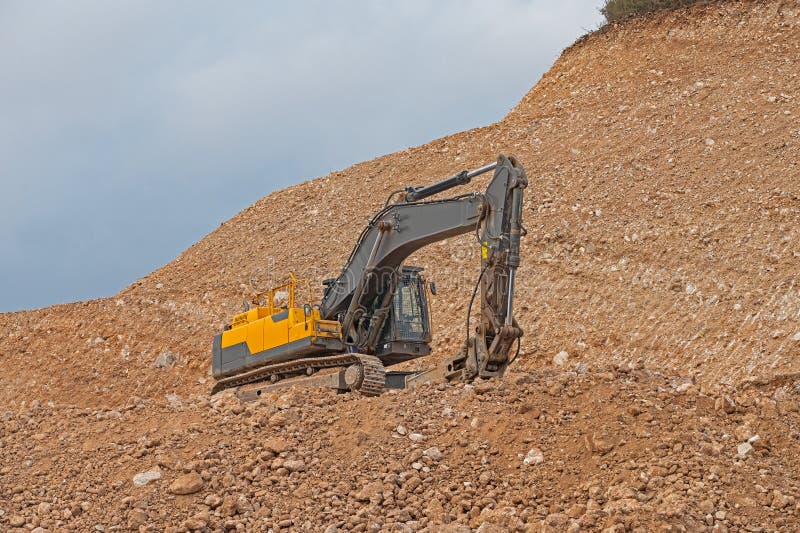 Construction Equipment Working on Road Widening Stock Photo - Image of ...