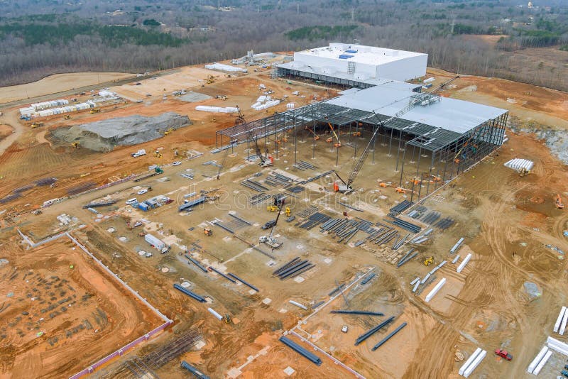 A Lot of Construction Equipment that Works on the Construction of a ...