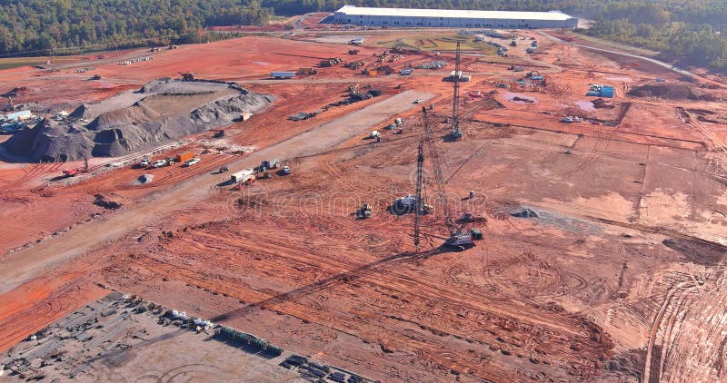 A Lot of Construction Equipment that Works on the Construction of a ...