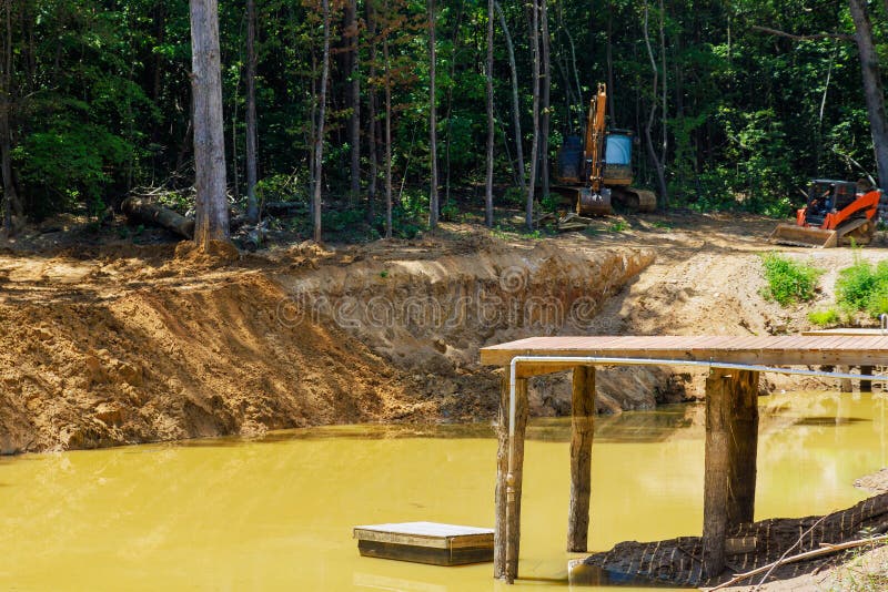 Construction Equipment Works on a Construction Site Stock Photo - Image ...