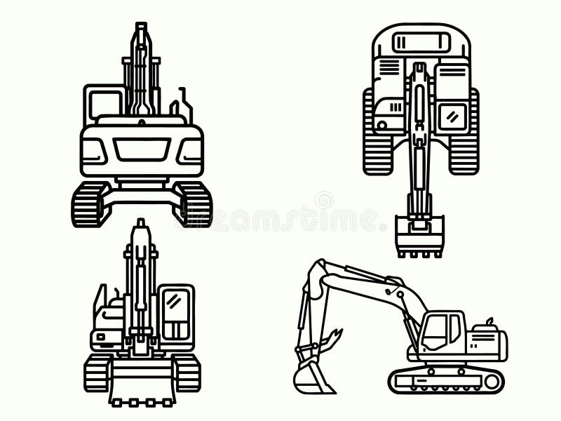 Excavator Top View Stock Illustrations – 154 Excavator Top View Stock ...