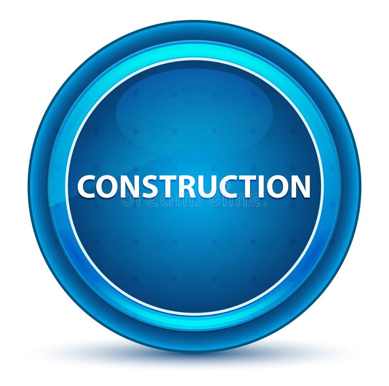 Construction Eyeball Blue Round Button Stock Illustration ...