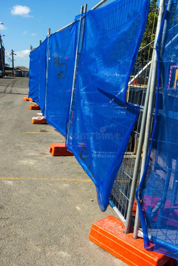 Construction Fence stock photo. Image of vertical, white - 33205440