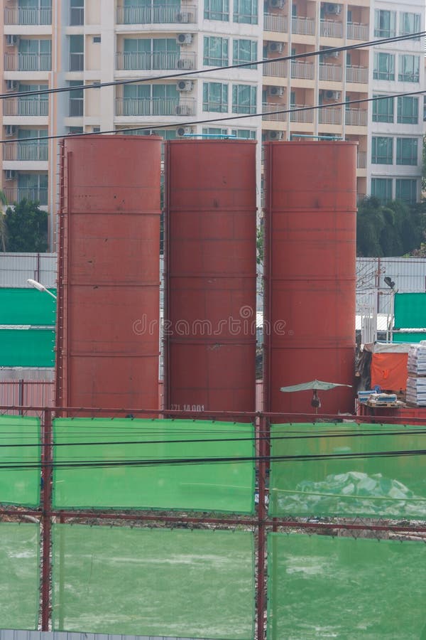 Construction Field and Building Site. Stock Photo - Image of ...