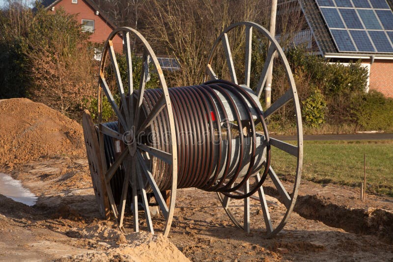 Construction Field with Construction Materials during a Sunny Day Stock ...