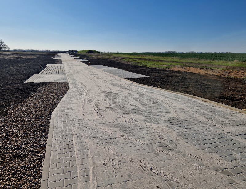 Construction Fields Native Soil Where Developer Will Bring Networks ...