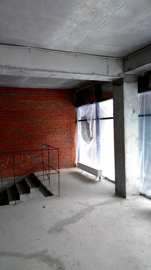 Construction Finishing Contrast Stock Image - Image of rooms, operation ...