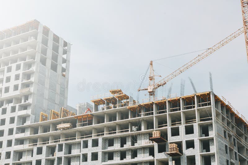 Construction of Floor Coverings. Construction of a Building Made of ...