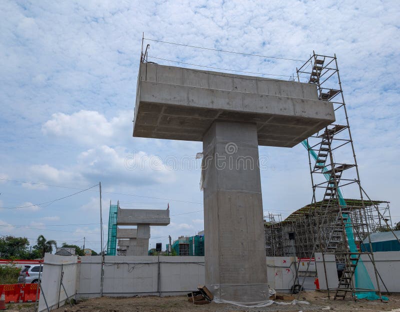 Construction of Flyover with Concrete Structure Stock Photo - Image of ...